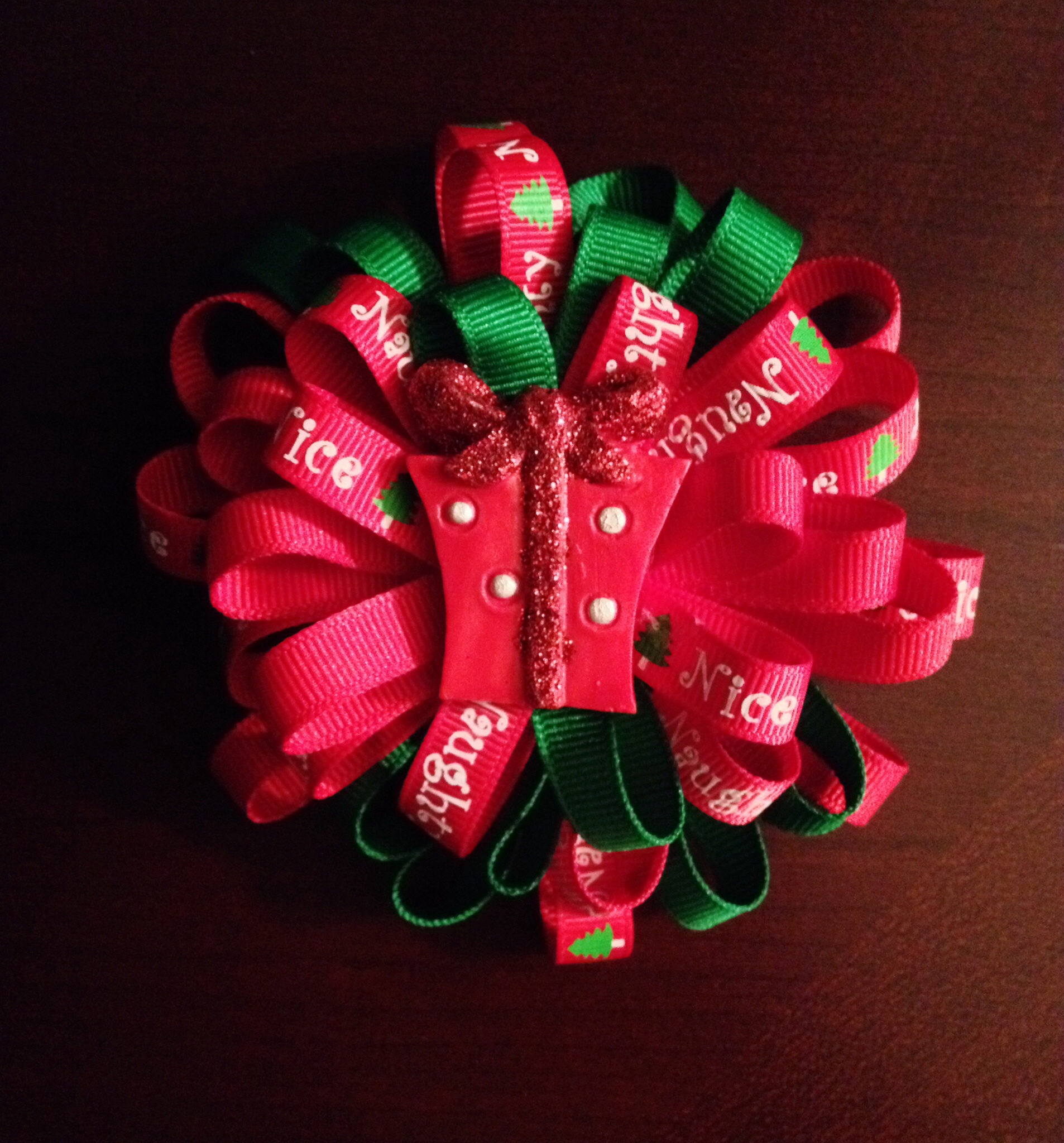 Large 3 1 2 Naughty Or Nice Loopy Bow On Storenvy