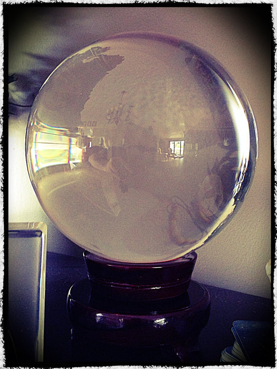 Large Quartz Crystal Ball 6" Diameter, Wicca, Pagan, Divination ...