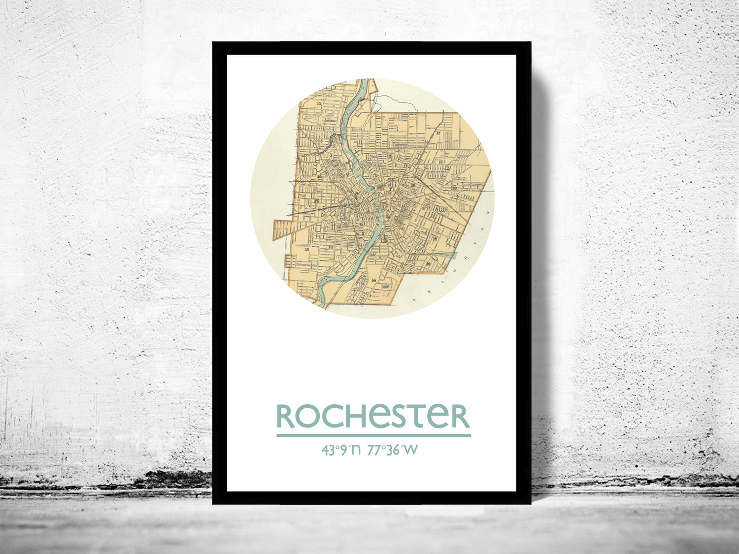 ROCHESTER - city poster - city map poster print on Storenvy