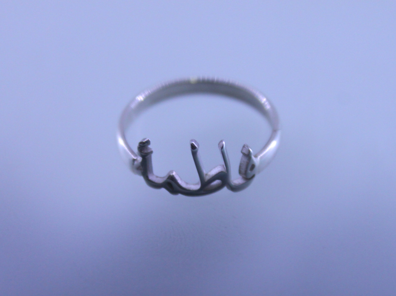 Sterling Silver Arabic Ring, Tiny Gold Arabic Name Ring, Personalized ...