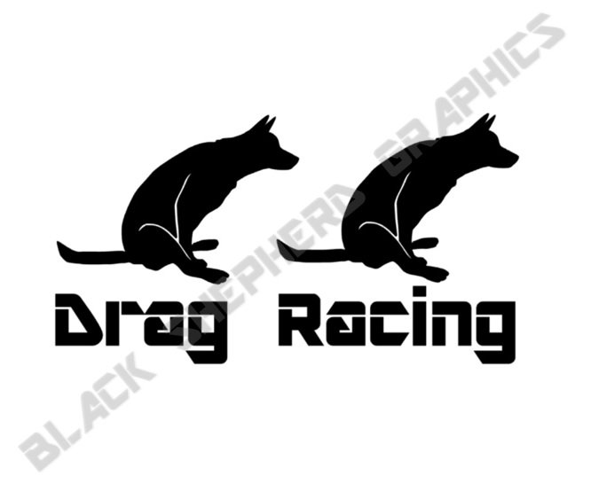 Drag Racing Decal | Black Shepherd Graphics