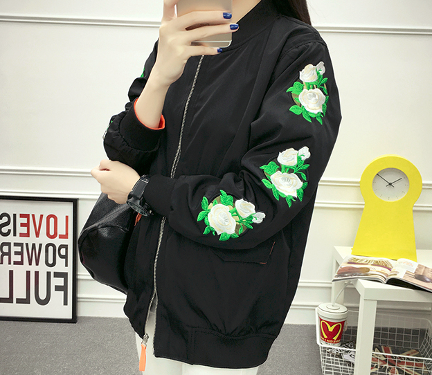 HARAJUKU AESTHETICS FLORAL EMBROIDERY BASEBALL JACKETS · Storeunic ...