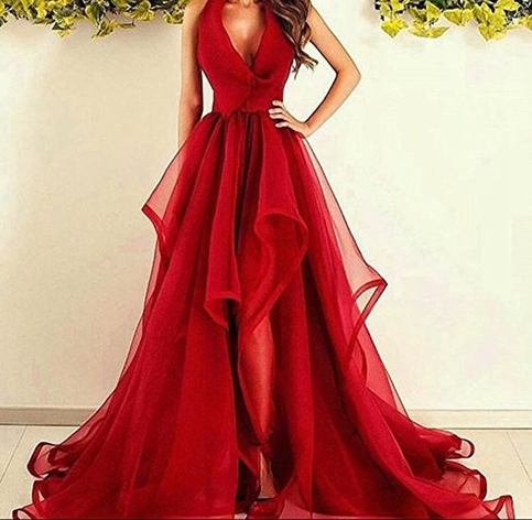 Amazing red long prom dress, red evening dresses on Storenvy