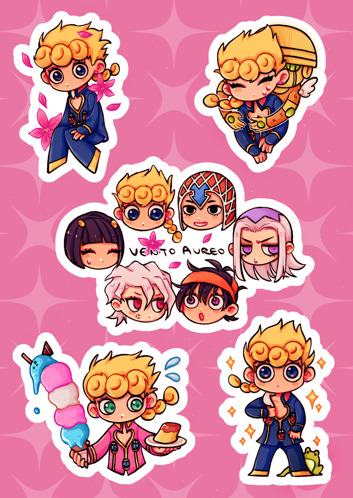 JJBA 456 Sticker sheet on Storenvy