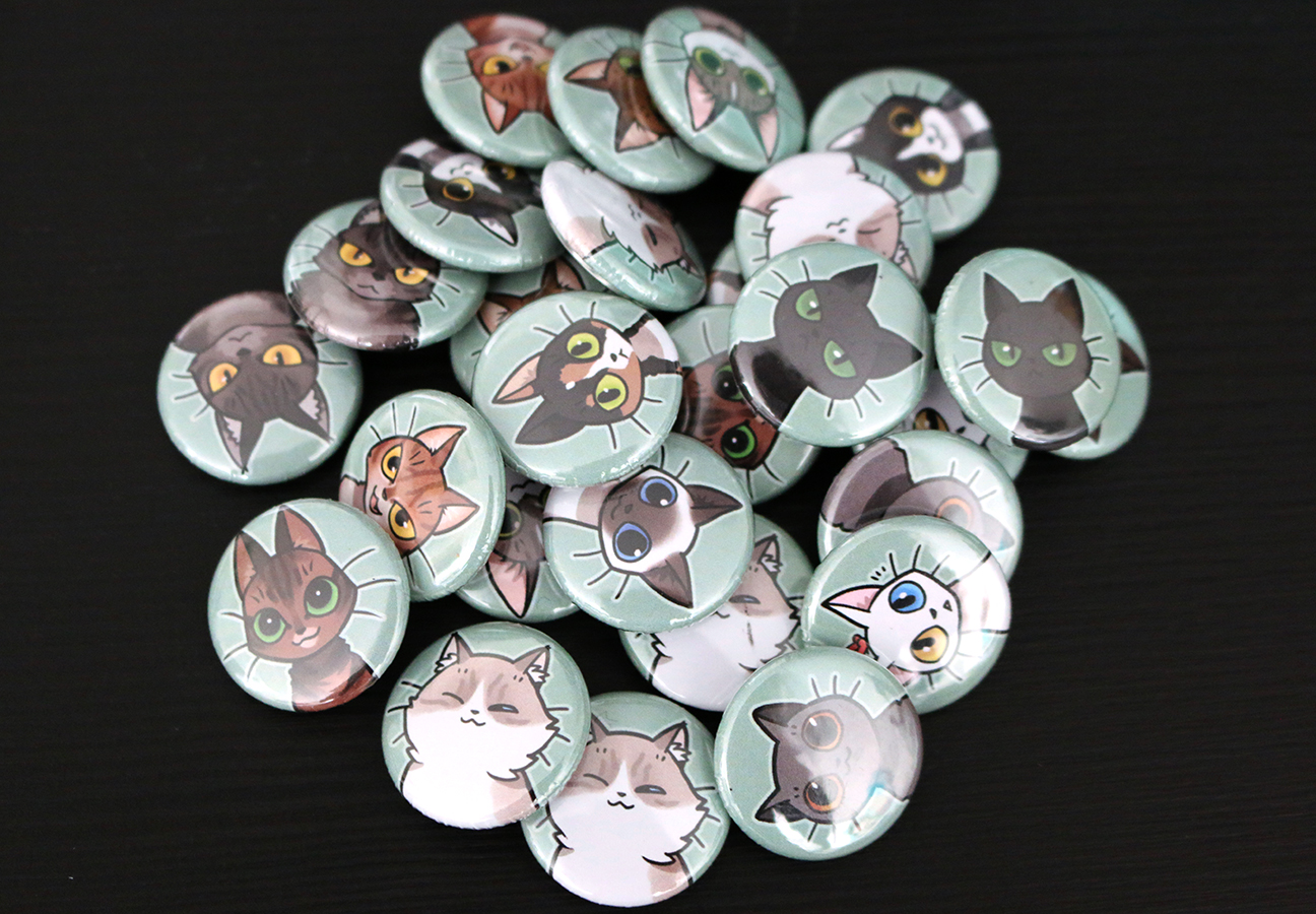 Cat magnets 25 mm on Storenvy